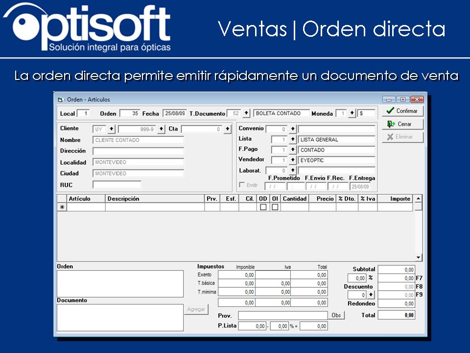Optisoft - Gestión integral de ópticas