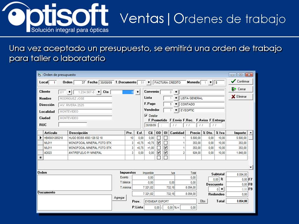 Optisoft - Gestión integral de ópticas
